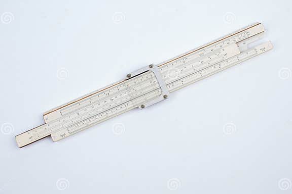 Logarithmic Ruler on White Background. Stationery for Engineers and ...