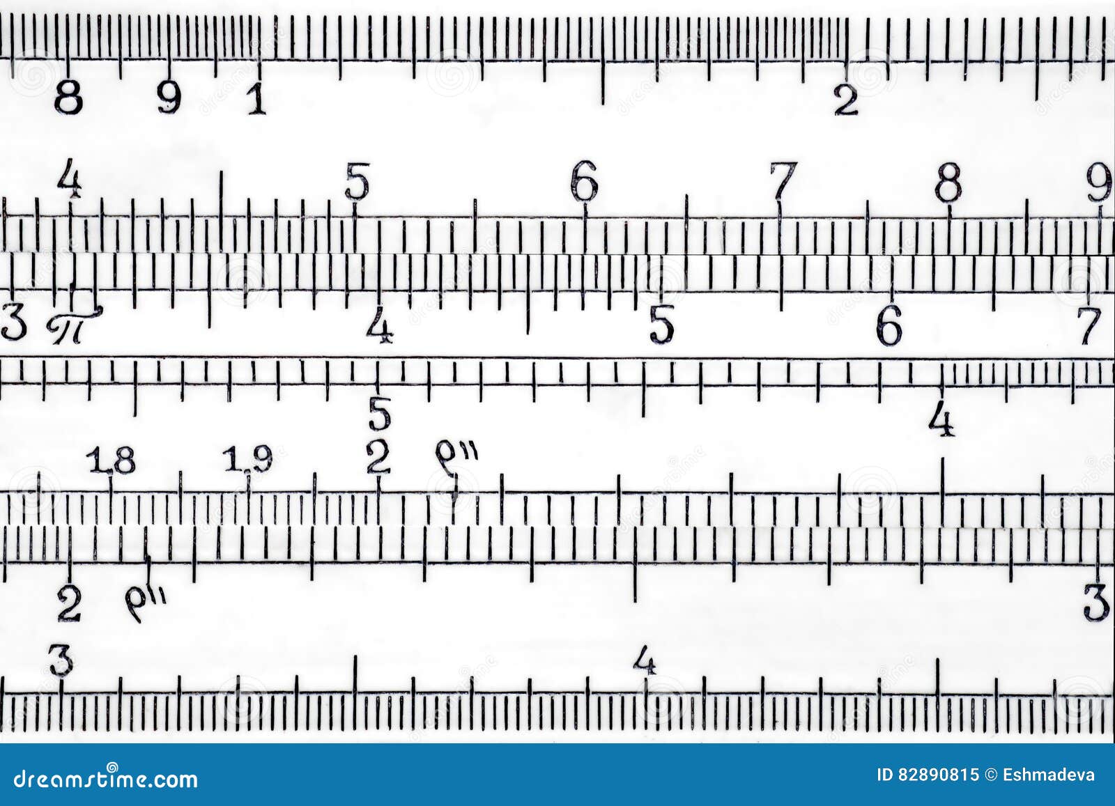 Logarithmic Scale Ruler