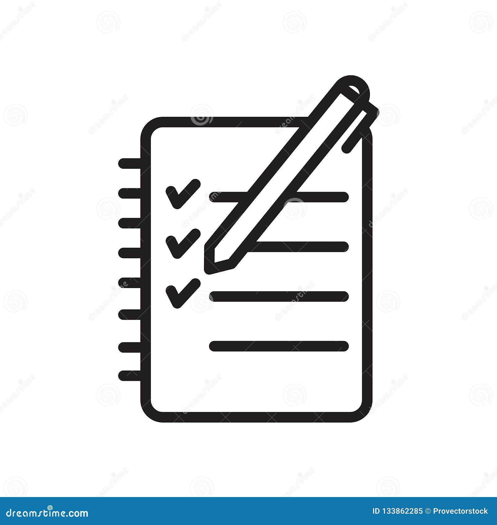 Logbook Icon Isolated on White Background Stock Vector - Illustration ...