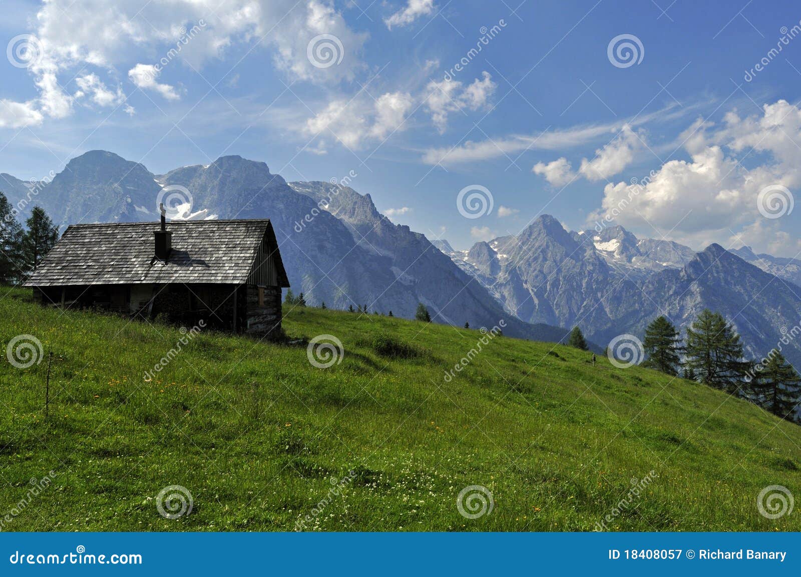 Loger Cottage in Austrian Alps Stock Image - Image of hinterstoder ...