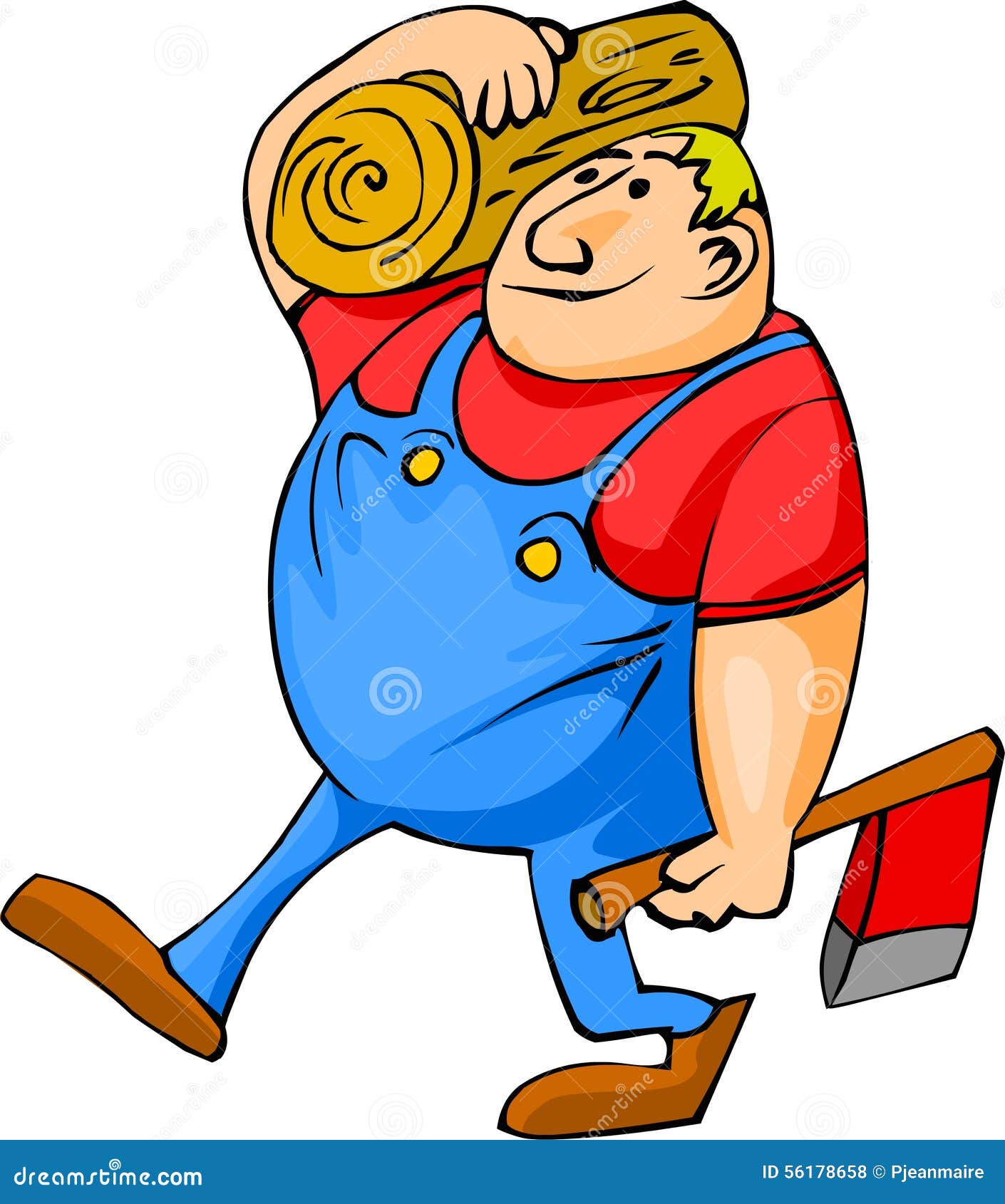 Logger Man Cartoon Vector | CartoonDealer.com #91492445