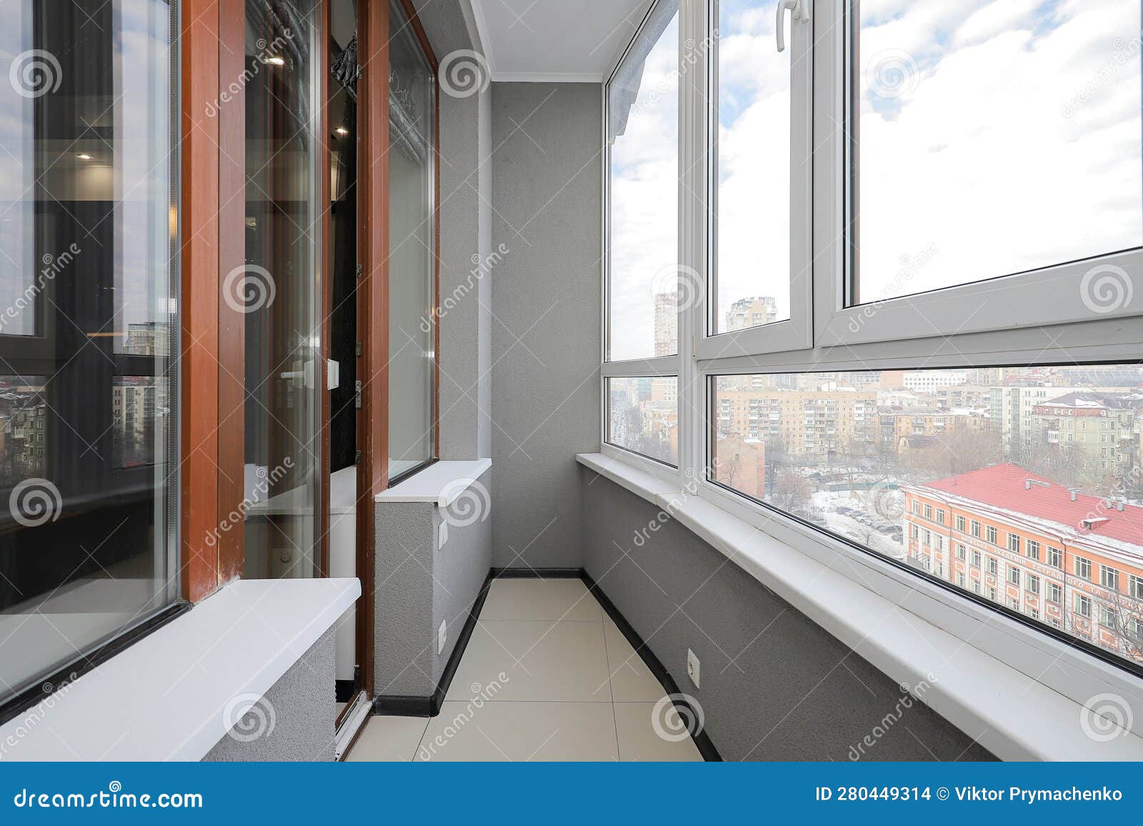 Loggia Interior in the Apartment Building Stock Photo - Image of inside ...