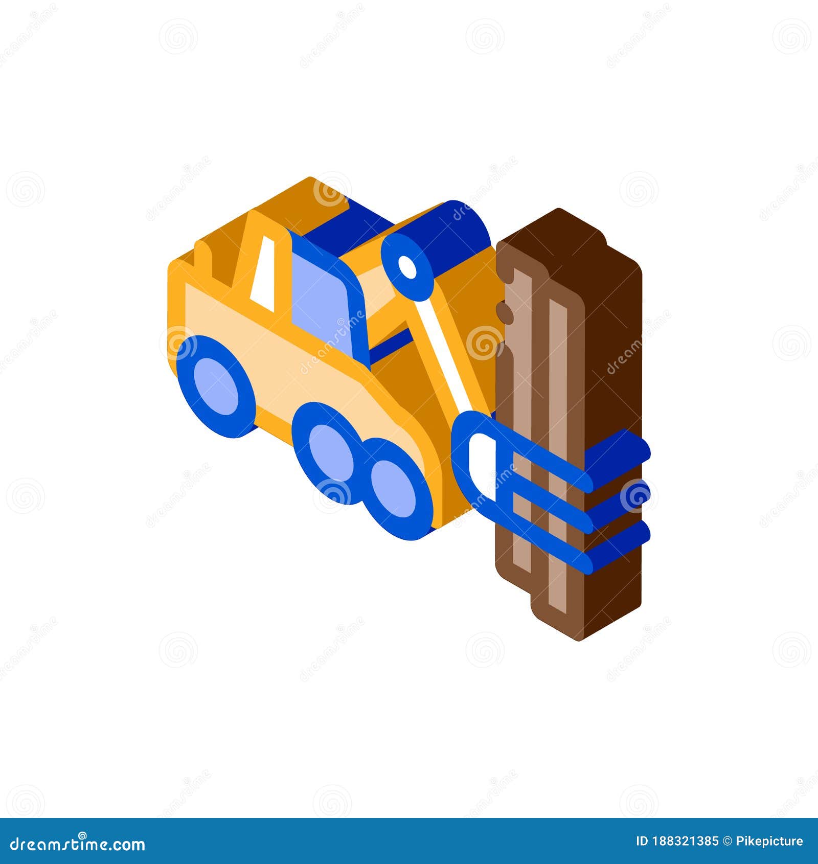 Logging Machine Logger Loader. Icon Depicting Heavy Machinery Equipment ...