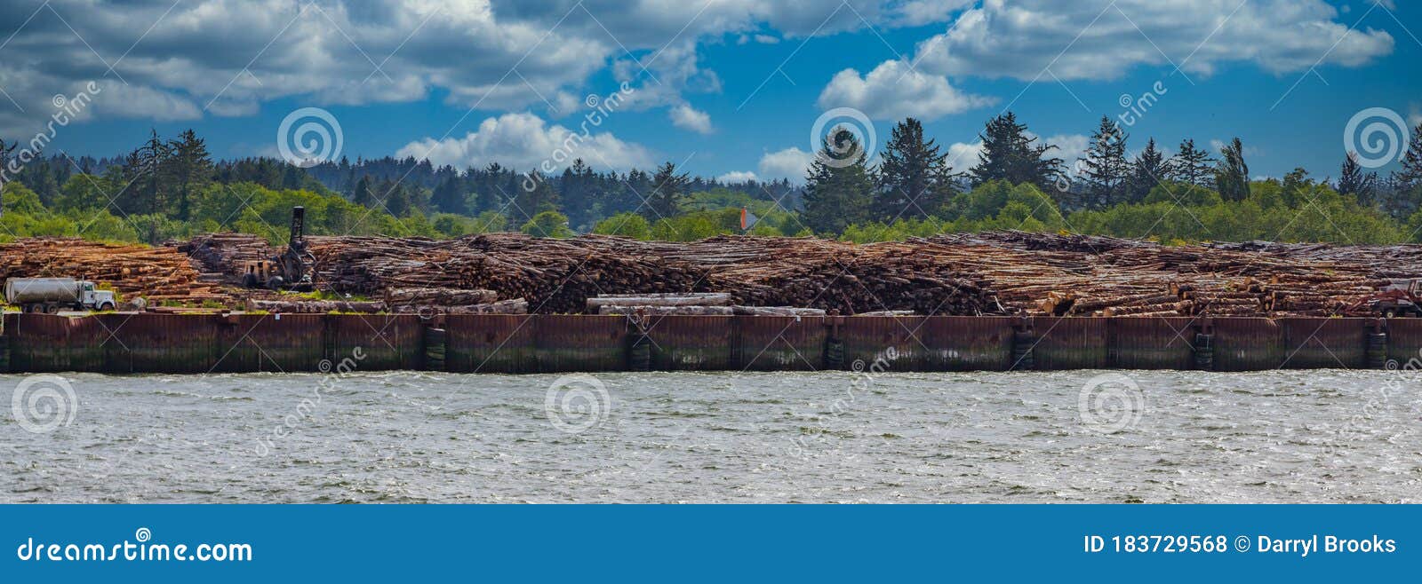 Logging Operation on Coast of Oregon Stock Photo - Image of oregon ...