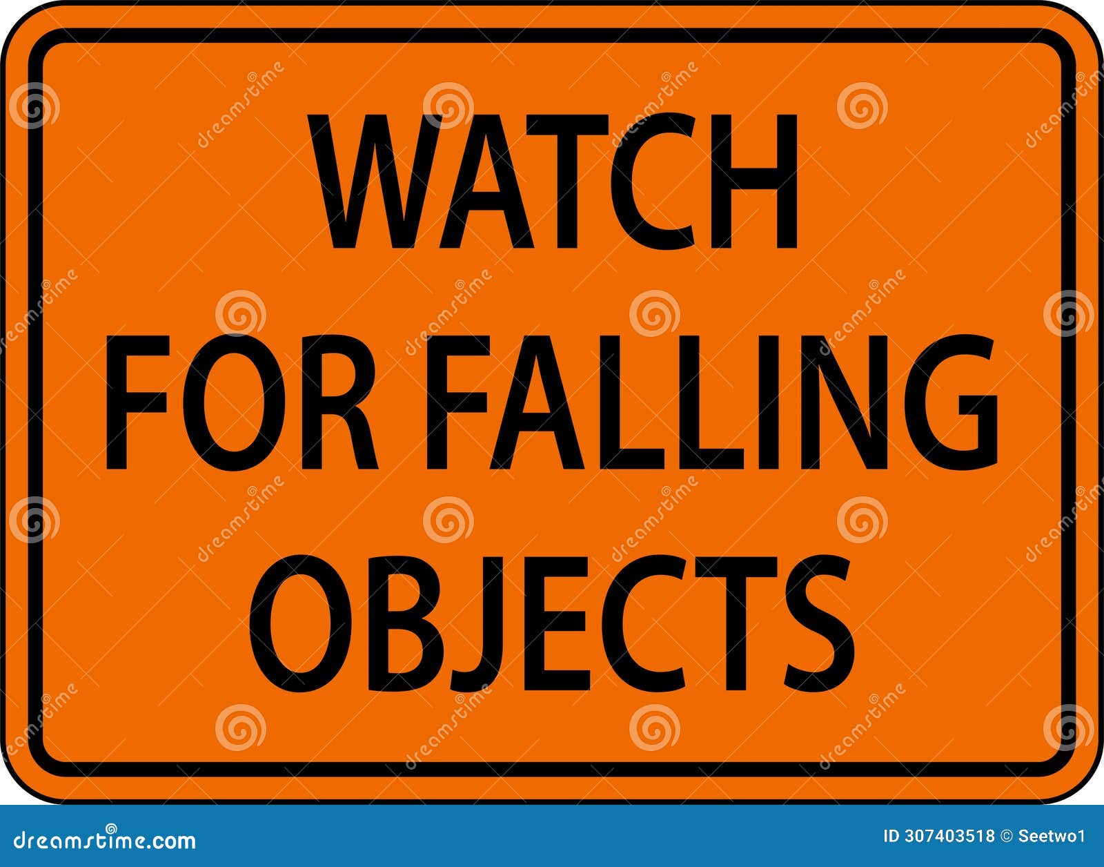 Logging Road Sign, Watch for Falling Objects Stock Vector ...