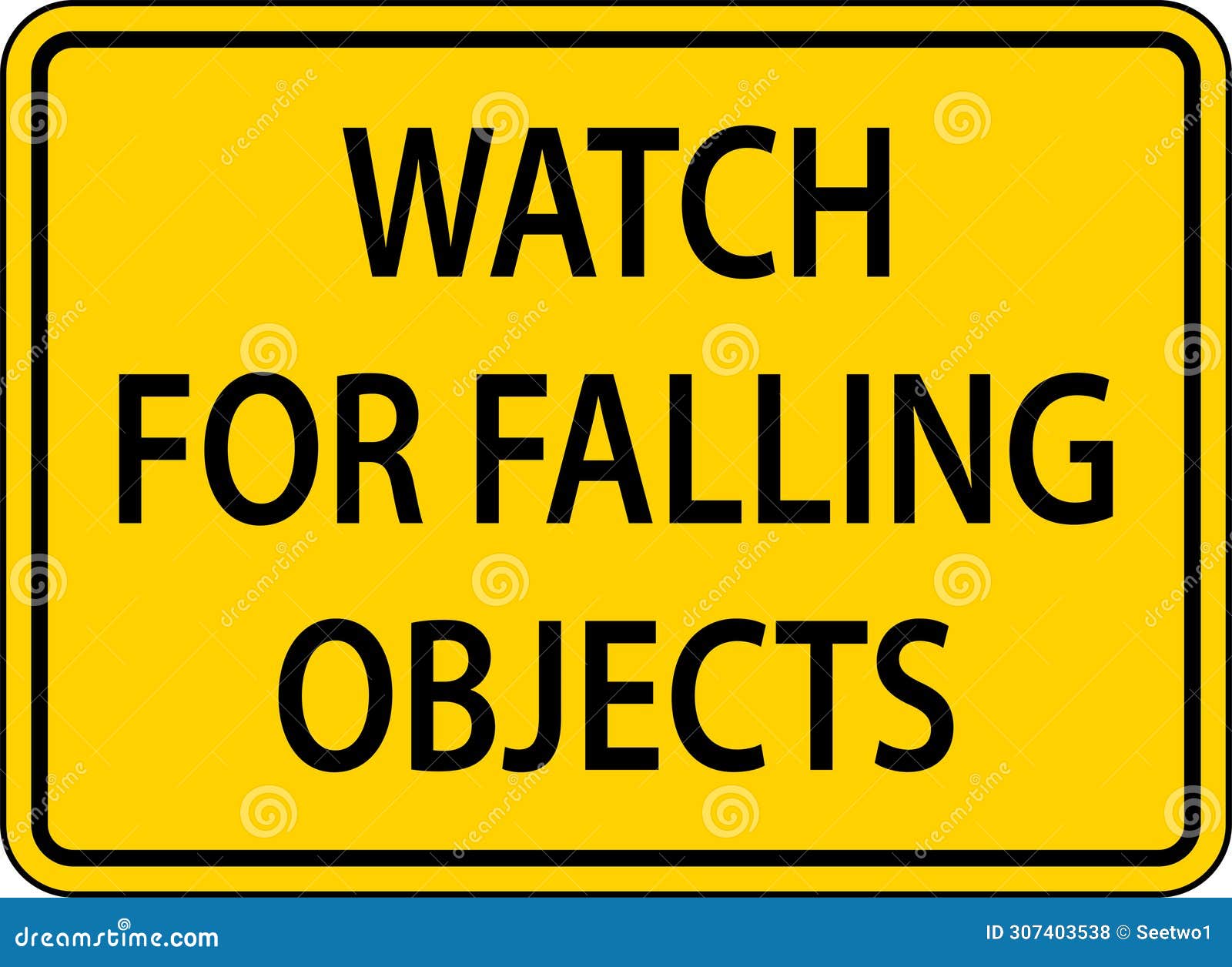 Logging Road Sign, Watch for Falling Objects Stock Vector ...