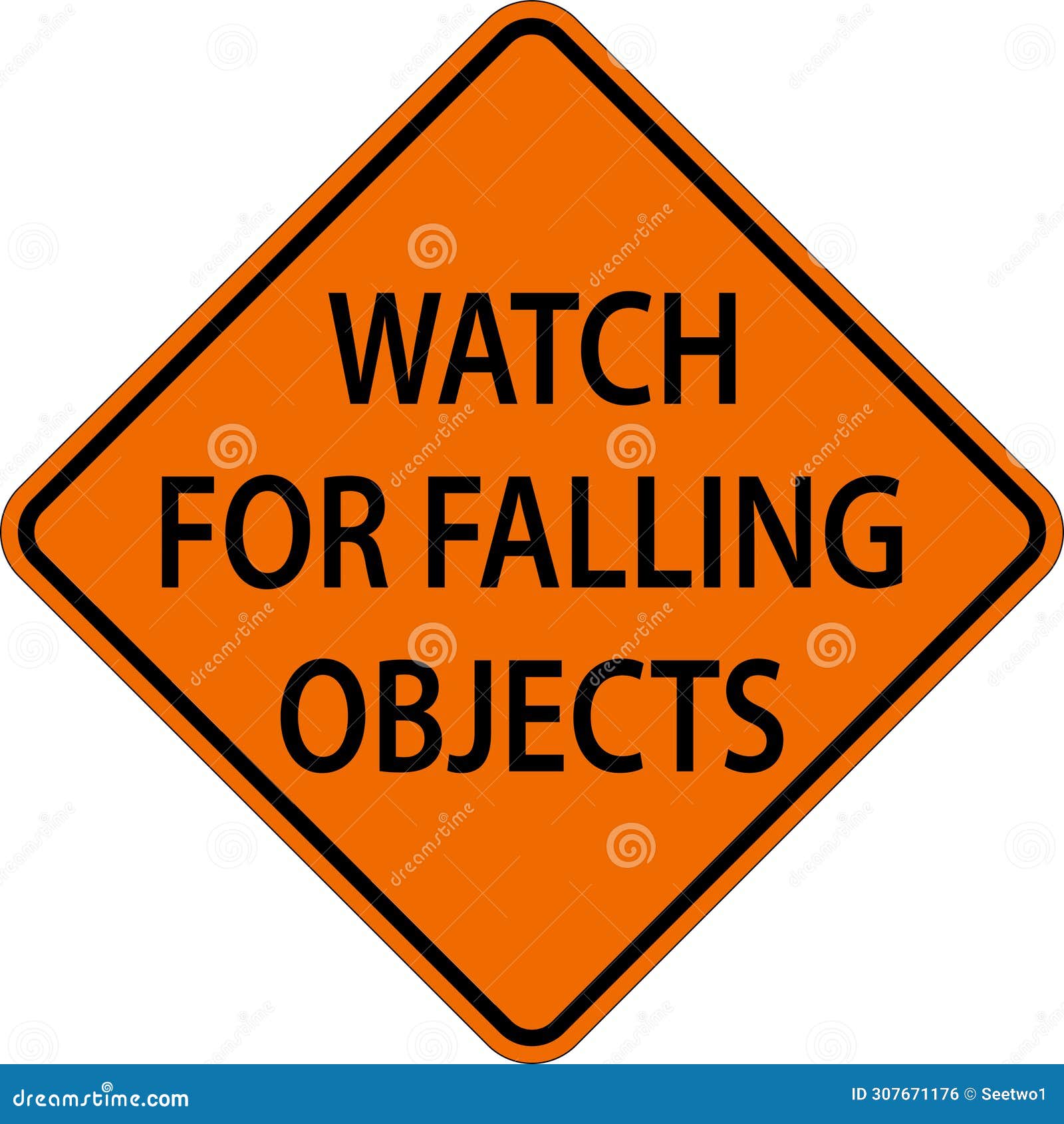 Logging Road Sign, Watch for Falling Objects Stock Vector ...