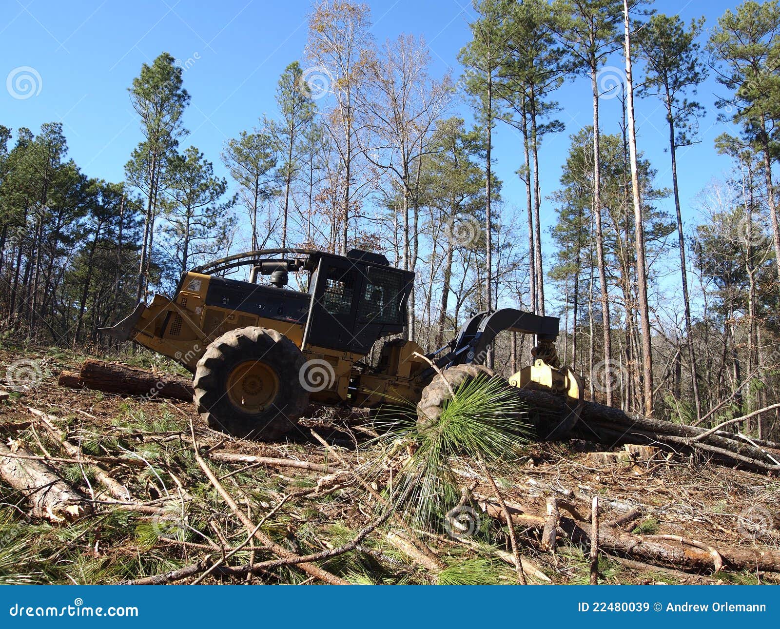 Logging Skidder stock image. Image of timber, yarder - 22480039