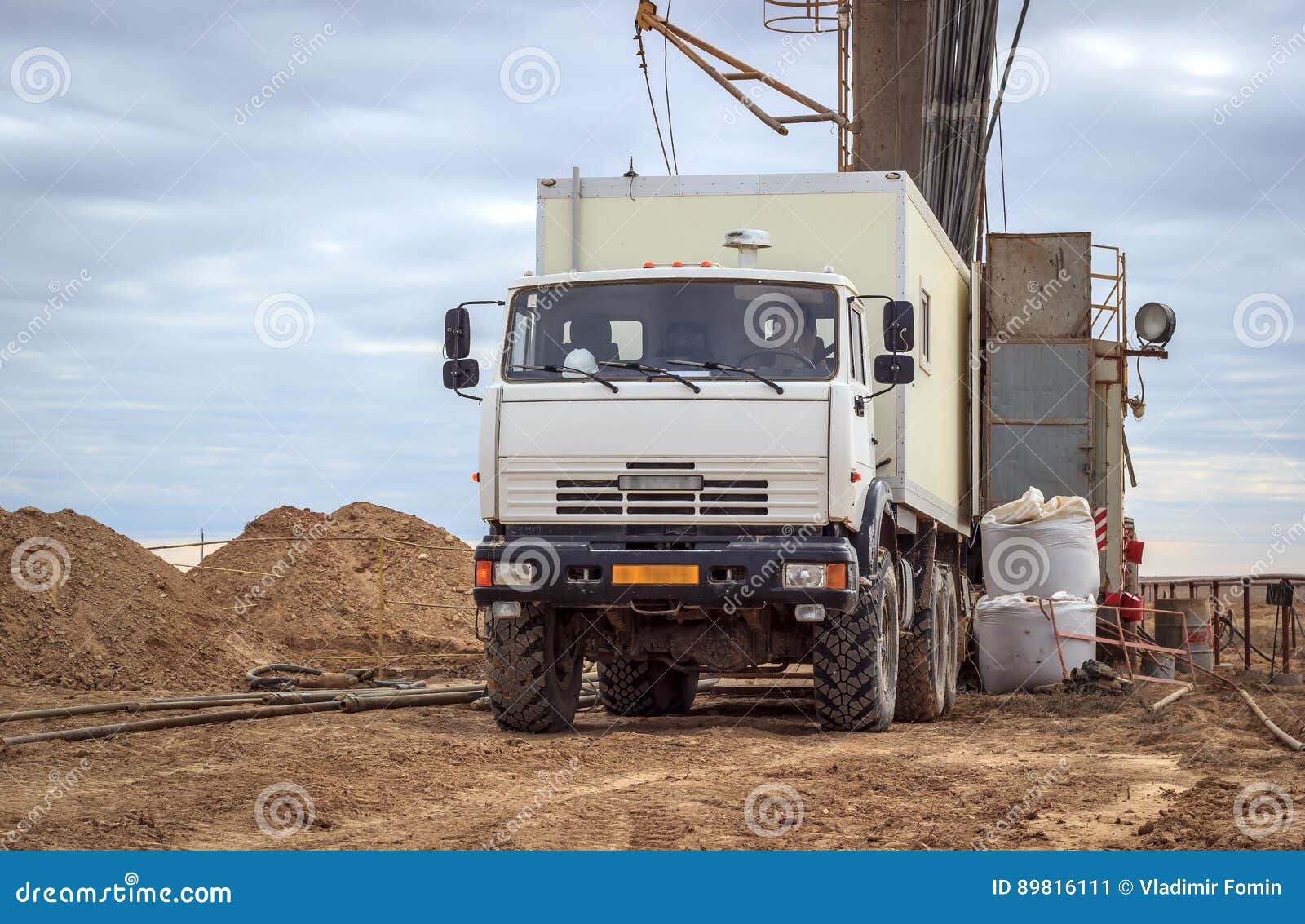 Logging Station and Drilling Rig. Stock Image - Image of southern ...