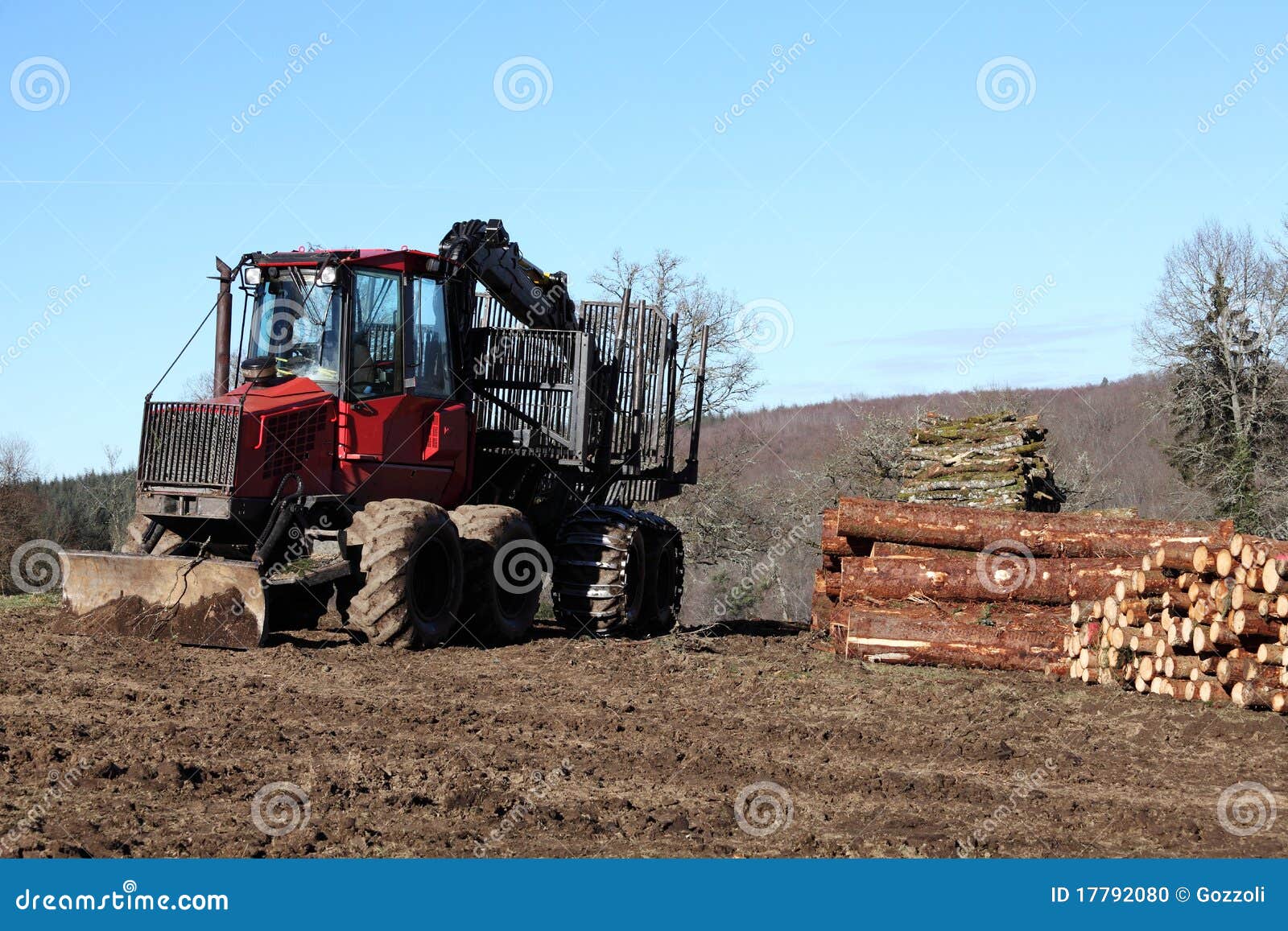 Logging or Timber Industry Transport Stock Photo - Image of load ...