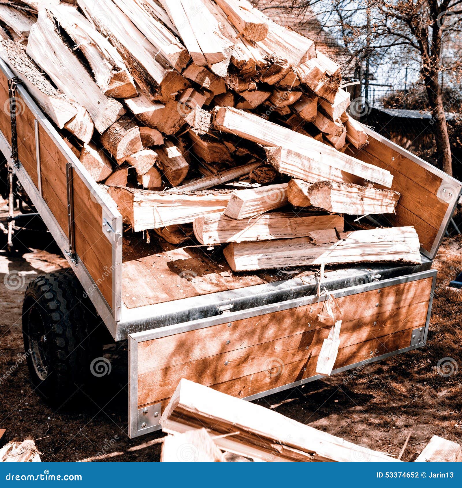 Logging tractor stock photo. Image of harvest, tractor - 53374652