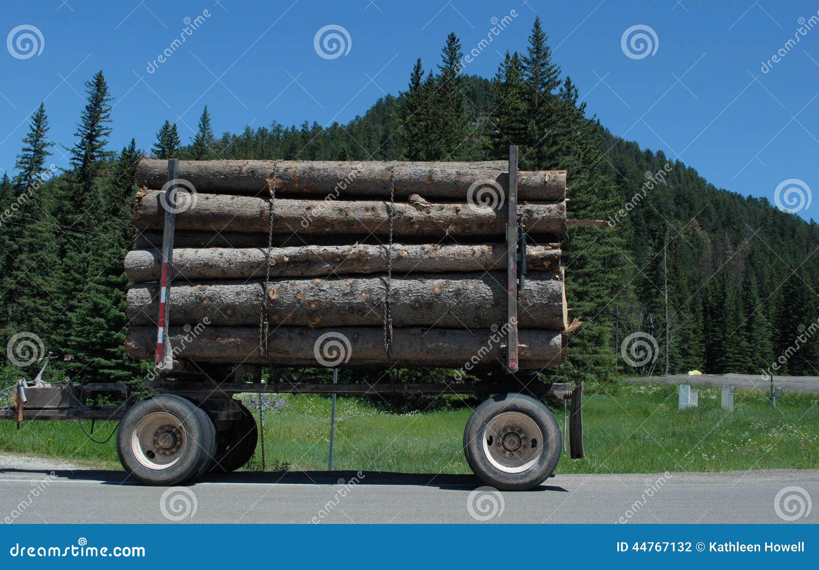 Logging Trailer stock photo. Image of tire, rural, truck - 44767132