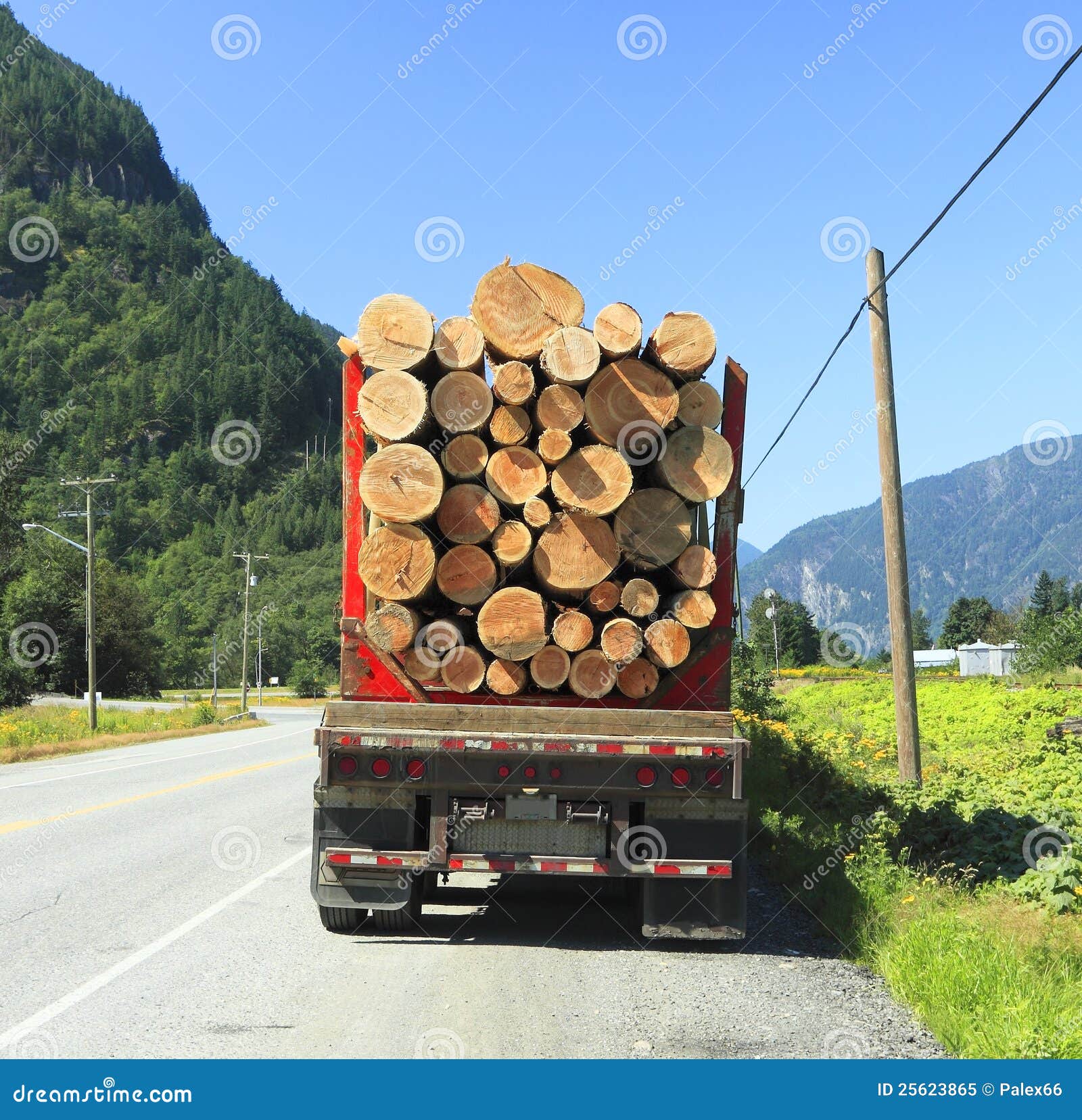 Logging truck stock image. Image of highway, environment - 25623865