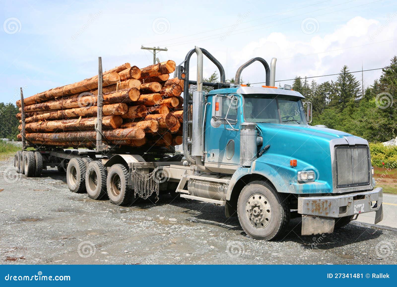 Logging truck stock image. Image of island, vancouver - 27341481