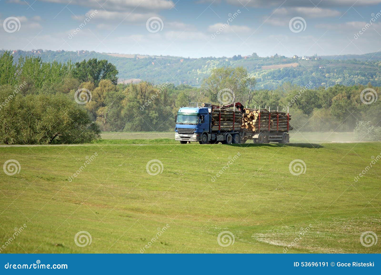 Logging Truck with Cut Logs Stock Image - Image of transport, lorry ...