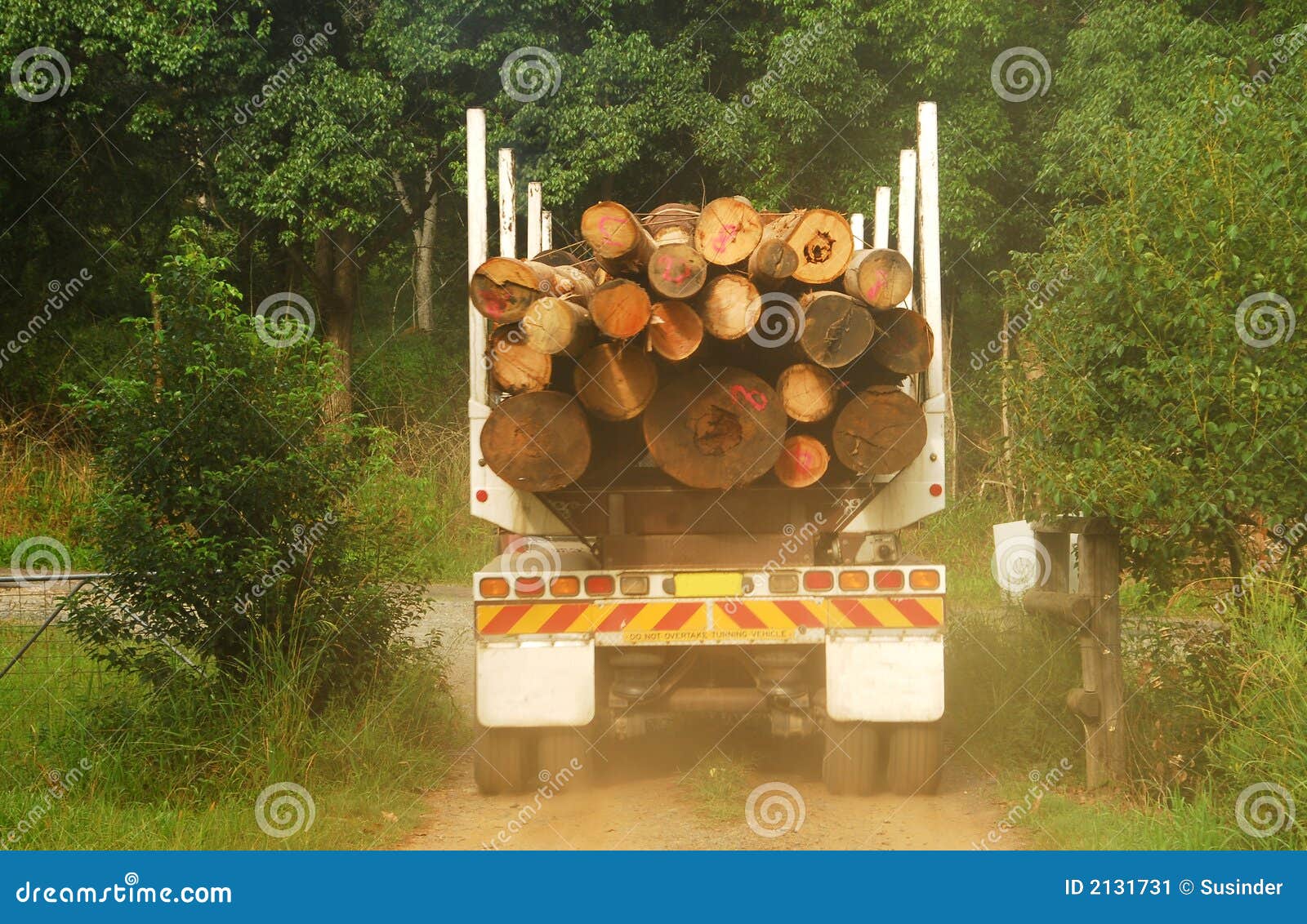 Logging Truck Full of Timber Stock Image - Image of mill, building: 2131731