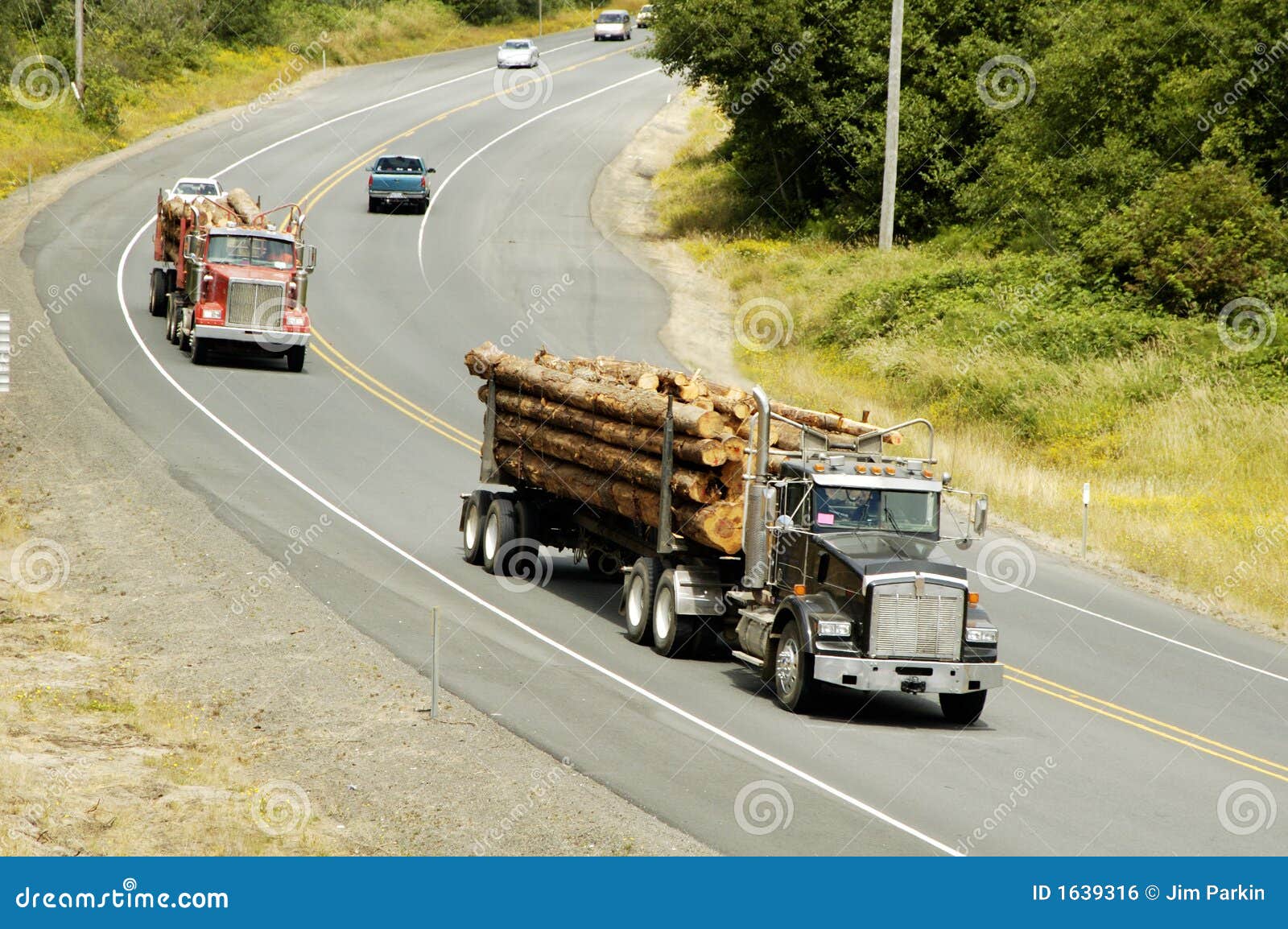 Logging Trucks stock photo. Image of harvest, industrial - 1639316