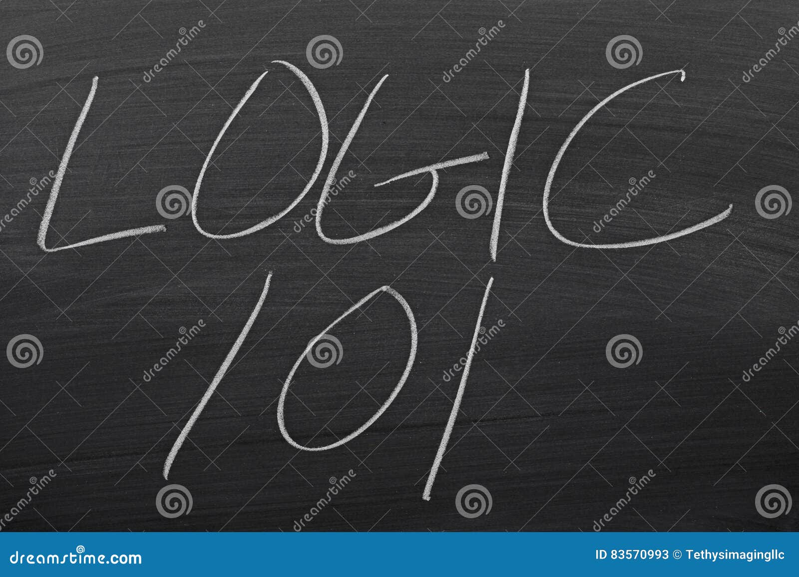 Logic 101 on a Blackboard stock image. Image of classrooms - 83570993