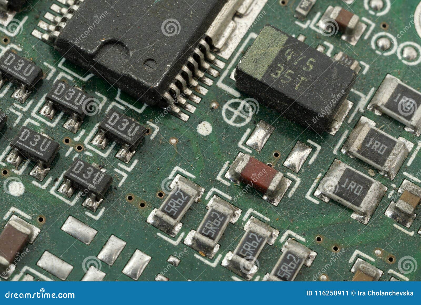 Logic board stock image. Image of computer, green, black - 116258911