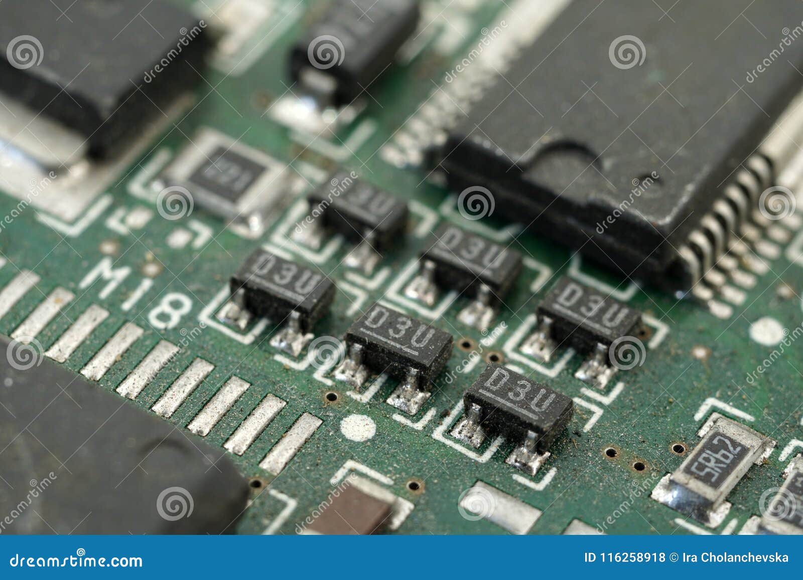 Logic board stock photo. Image of abstract, green, shallow - 116258918