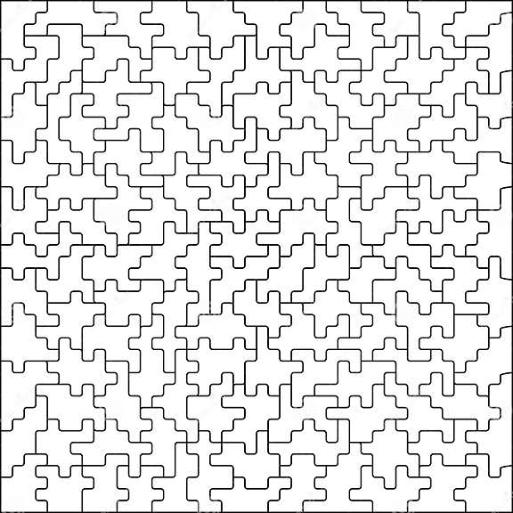 Logic Creative Puzzle Linear Template with Thin Vector Lines for ...