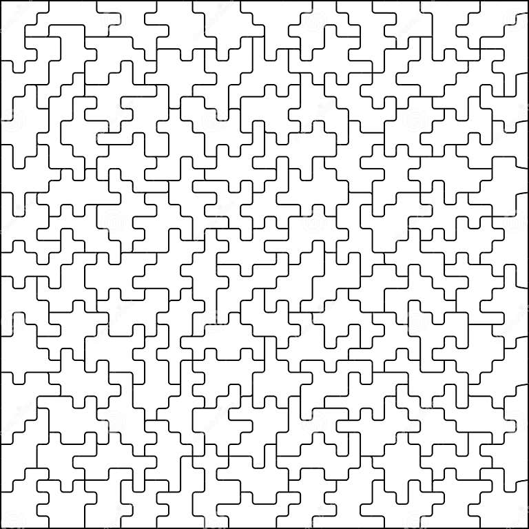 Logic Creative Puzzle Linear Template with Thin Vector Lines for ...