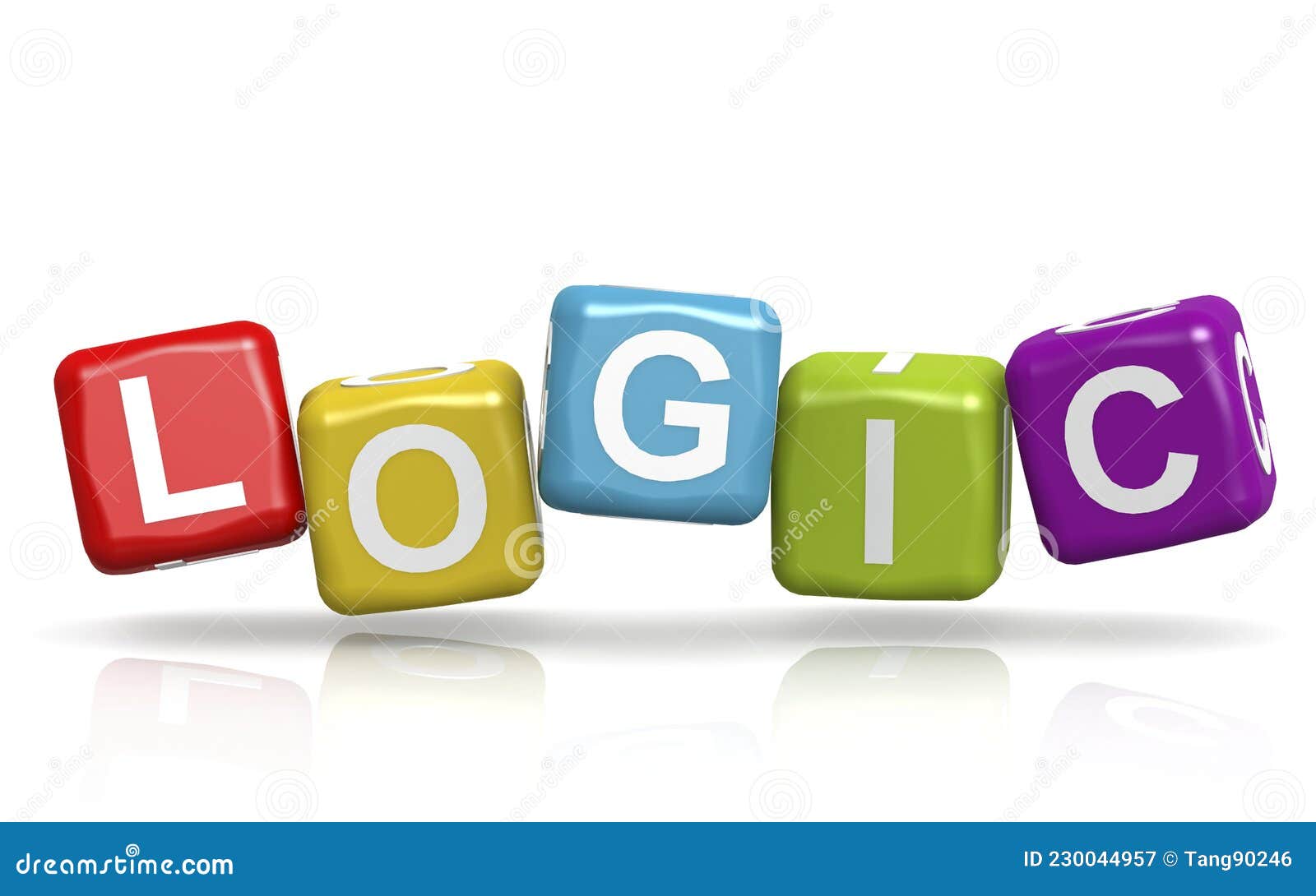 Logic Cube Word with White Background Stock Illustration - Illustration ...