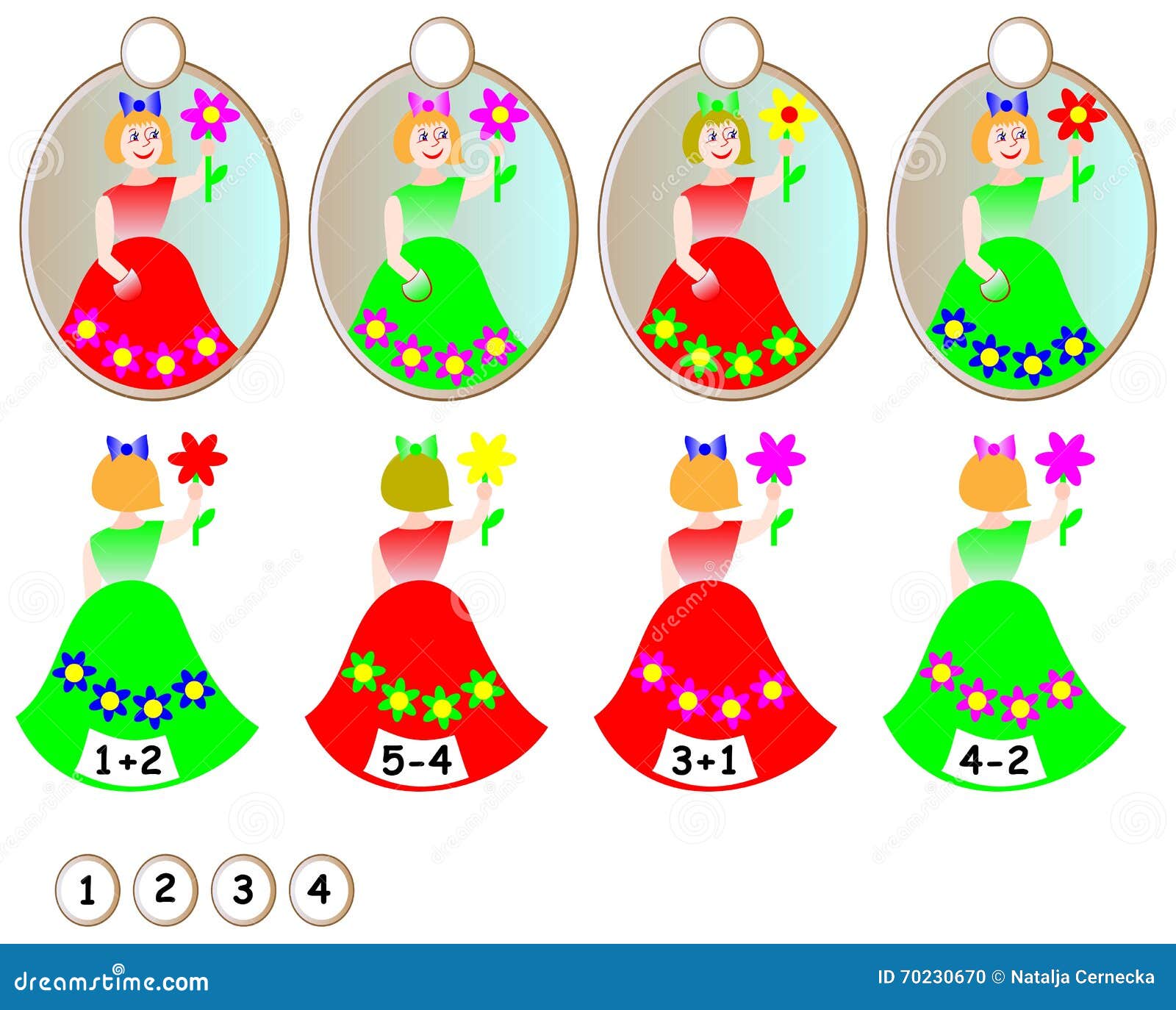 Logic Exercise For Kids. Need To Find All White Figures The Same As In ...