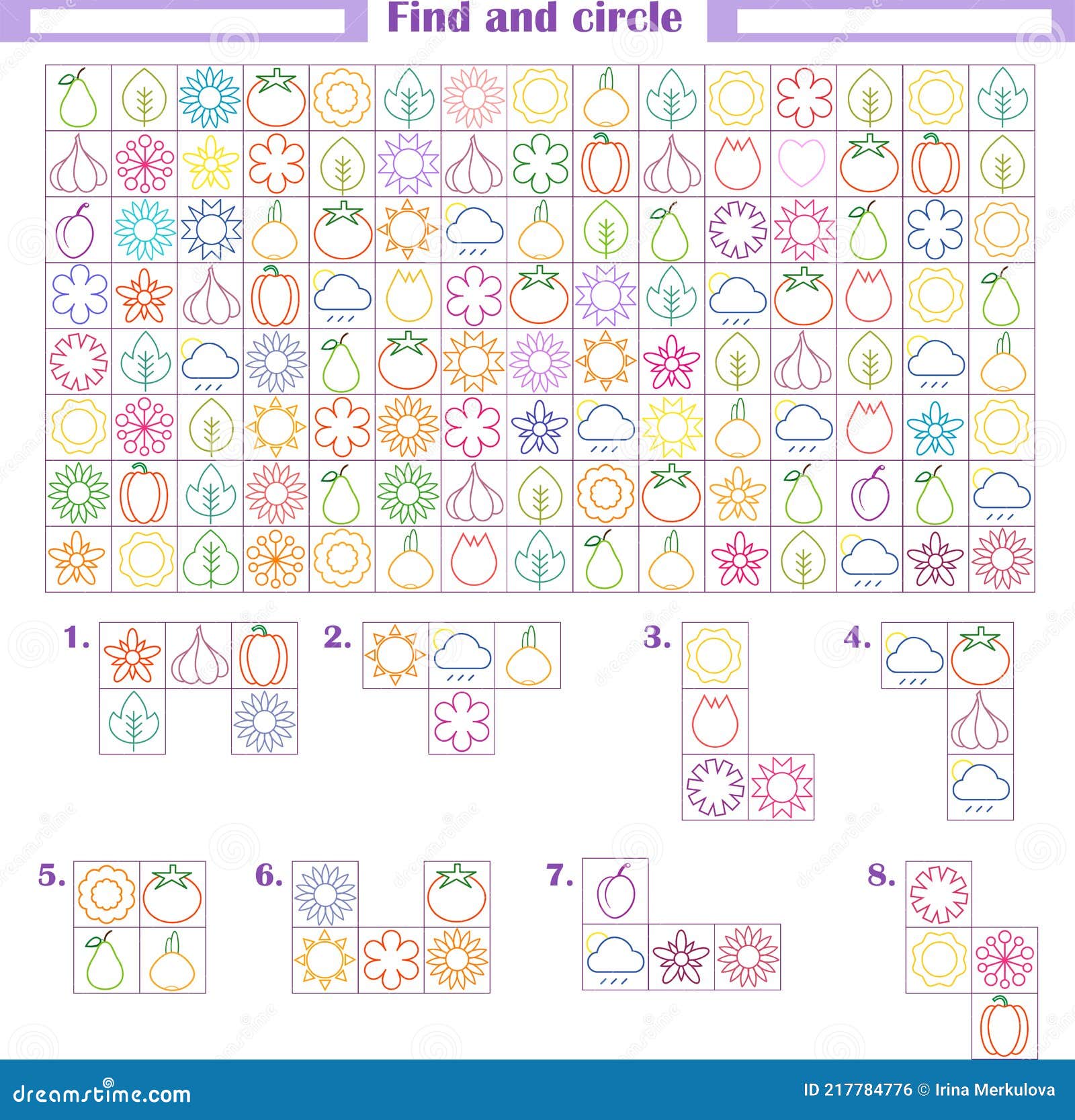 Logic Game For Children. Development Of Attention, Thinking. Find And ...