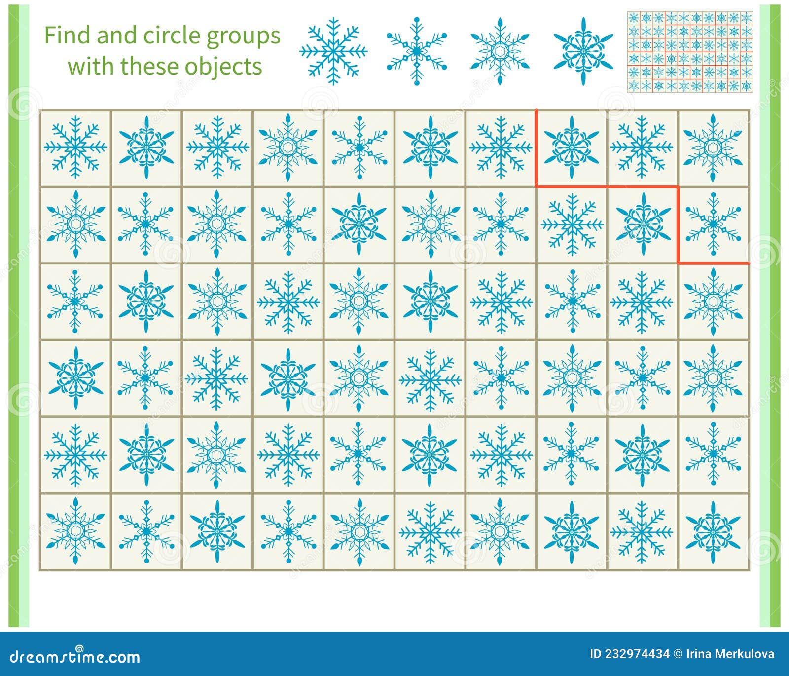 Logic Game for Children. Divide and Circle the Groups with the Objects ...