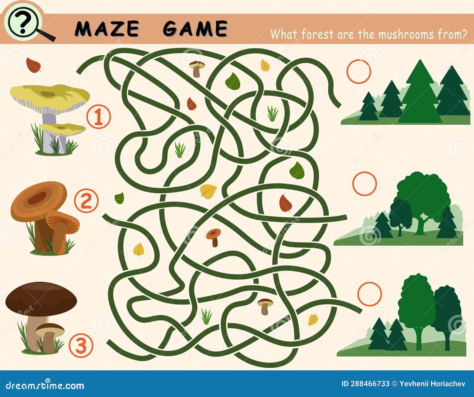 Forest Maze Hand Drawing Cartoon Vector | CartoonDealer.com #75520111
