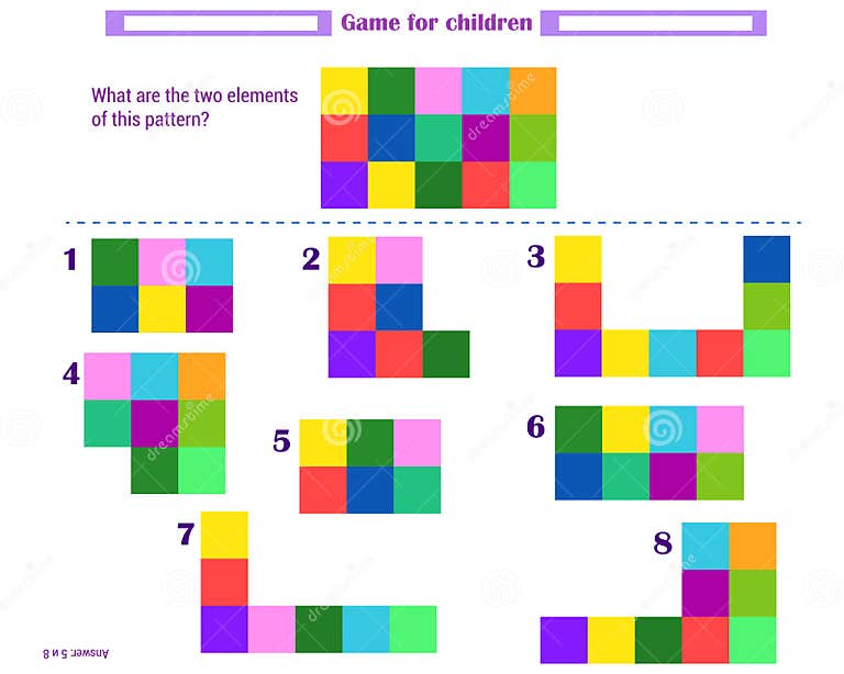 Logic Game for Children. What Elements Does Stock Vector - Illustration ...