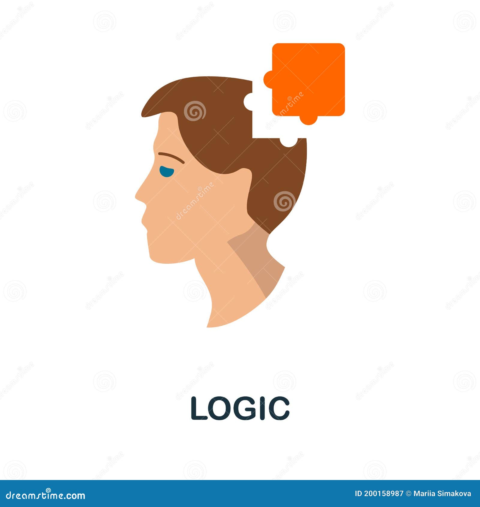 Logic Icon. Simple Element from Core Values Collection. Creative Logic ...