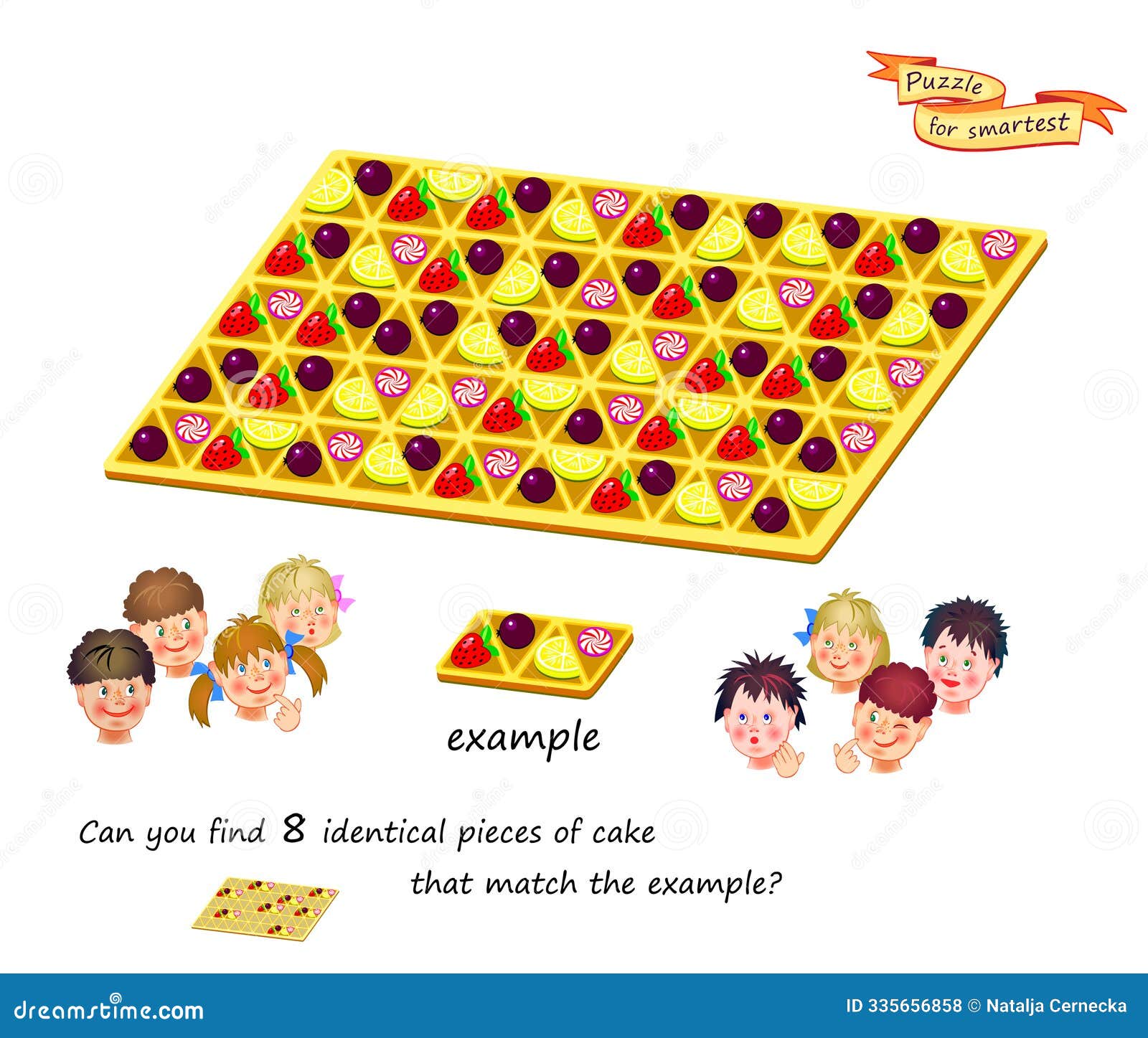 Logic Puzzle Game for Children and Adults. Can You Find 8 Identical ...