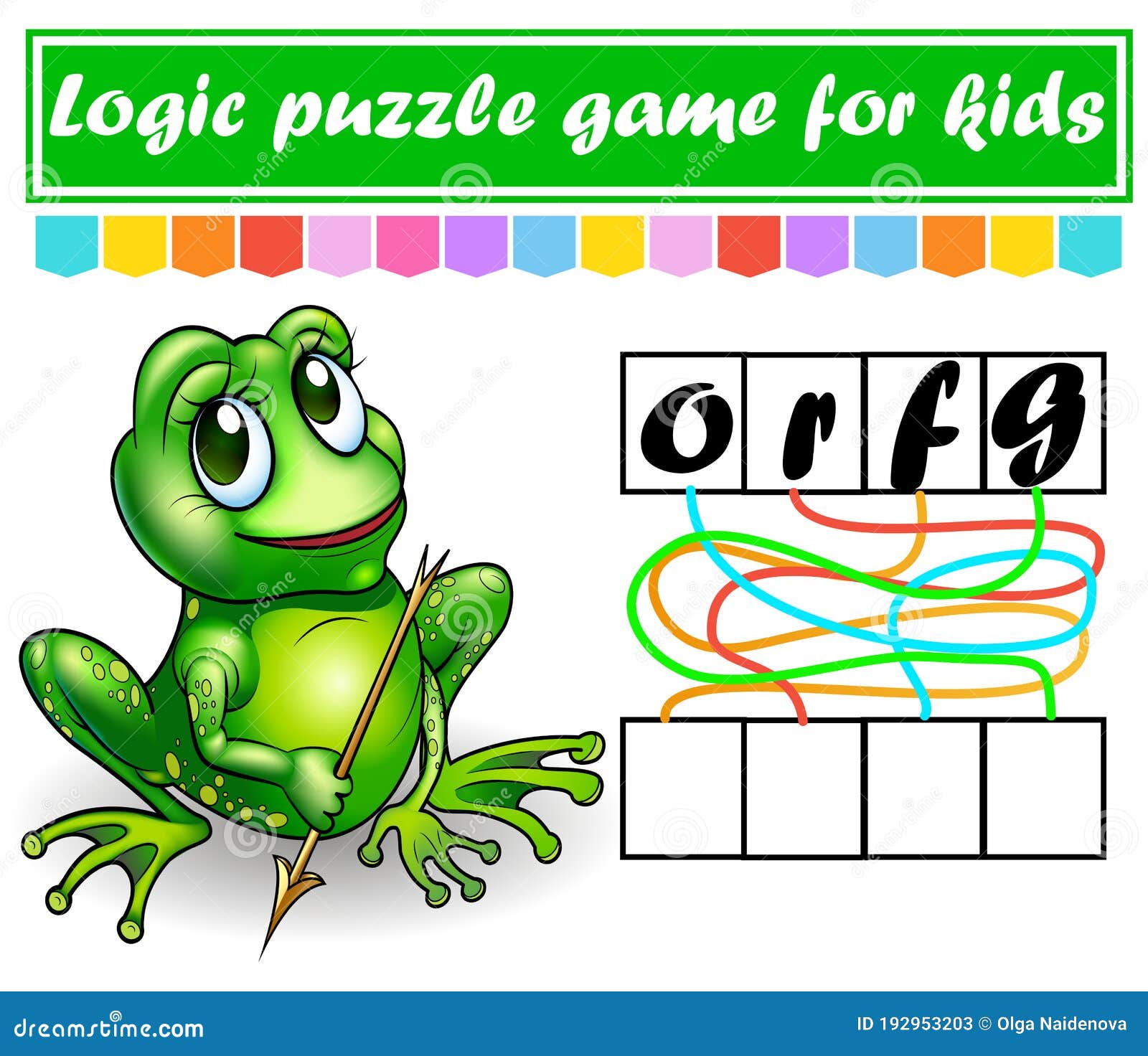 Logic Puzzle Game. Learning Words for Kids. Find the Hidden Name ...
