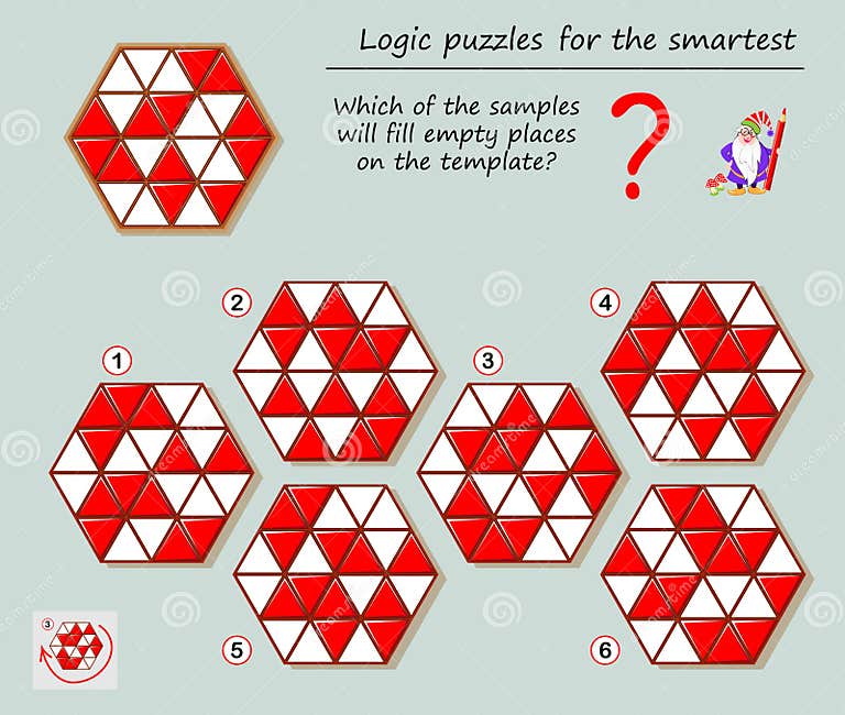 Logic Puzzle Game for Smartest. Which of the Samples Will Fill Empty ...