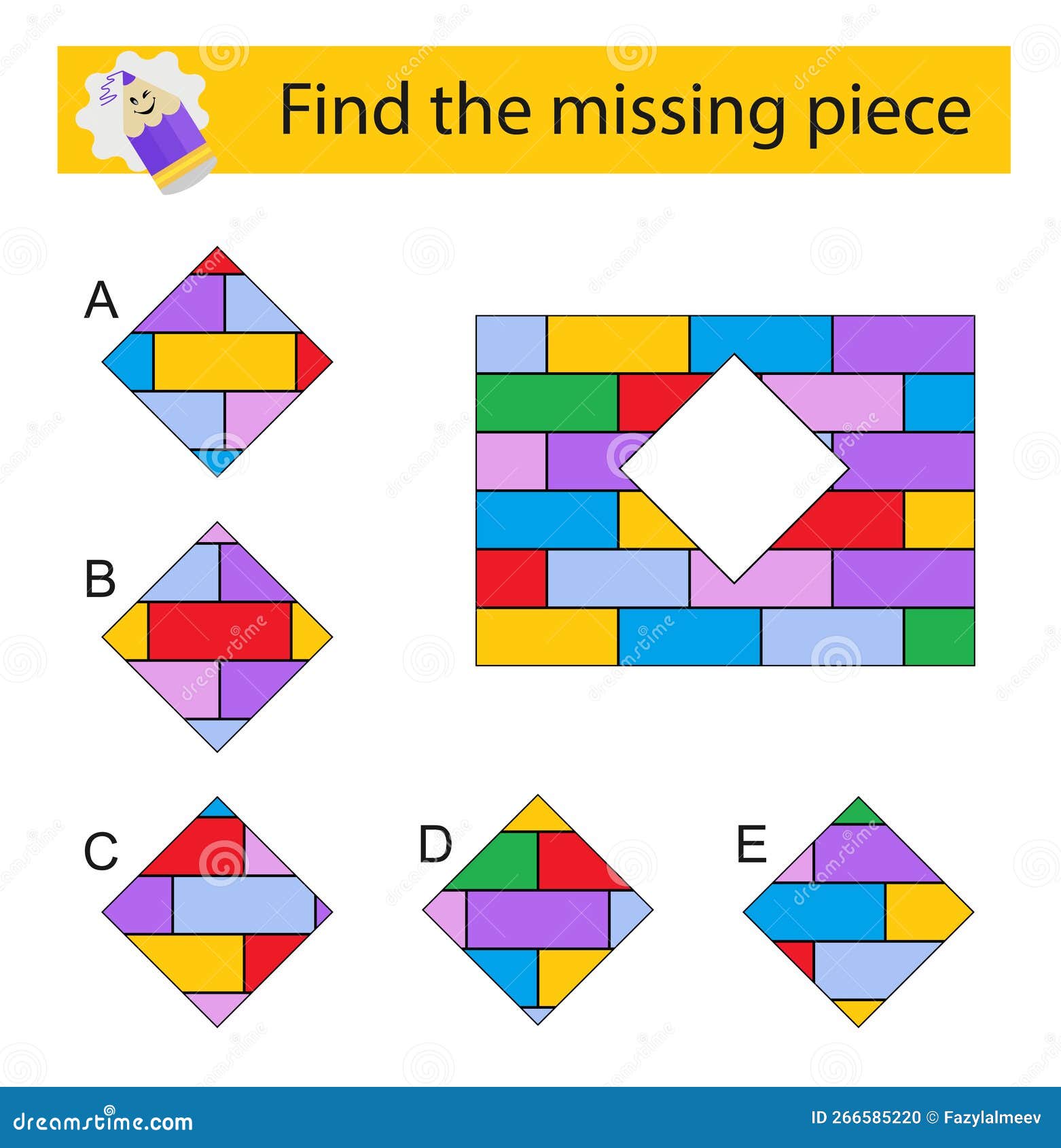 Logic Puzzle for Kids. Children Activity Page. Answer is C Stock Vector ...