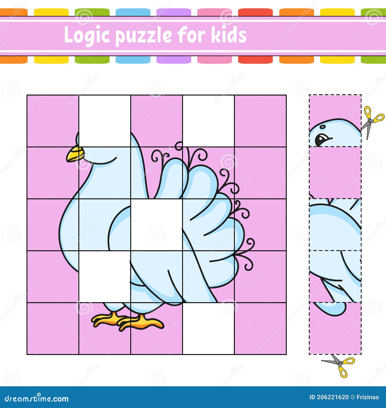 Logic Puzzle for Kids. Education Developing Worksheet. Learning Game ...