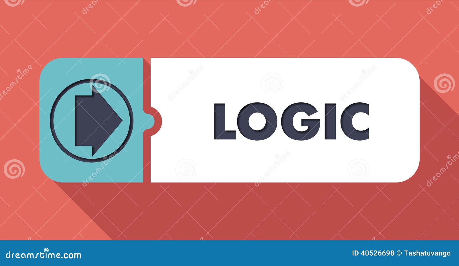 Logic on Scarlet Background in Flat Design. Stock Illustration ...