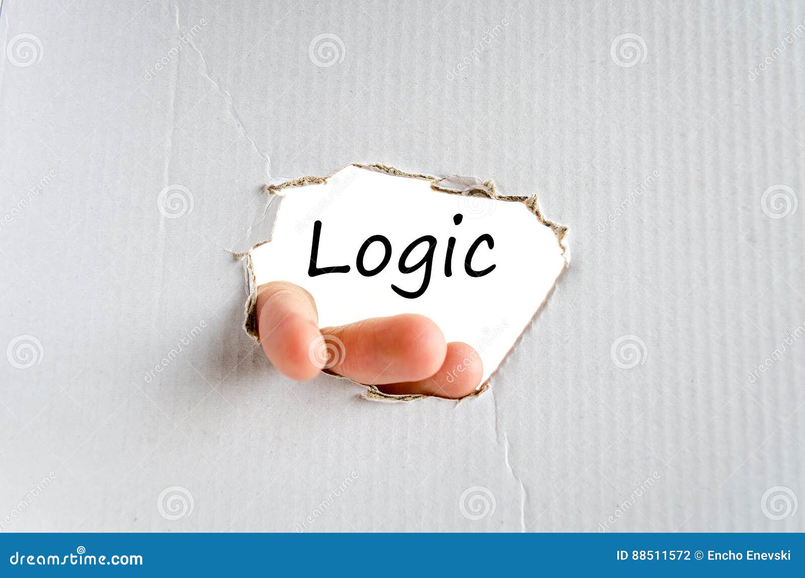 LOGIC Text With White Puzzle Jigsaw Pieces On Blue Background. Concepts ...