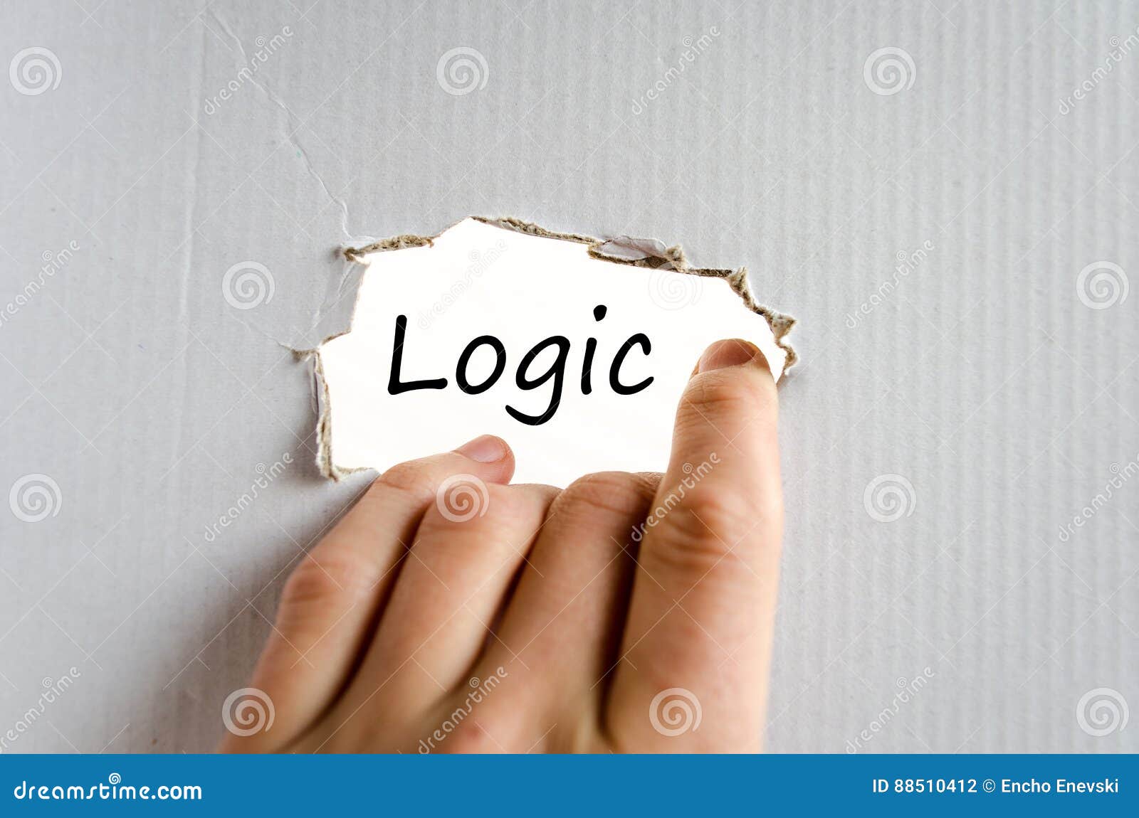LOGIC Text With White Puzzle Jigsaw Pieces On Blue Background. Concepts ...