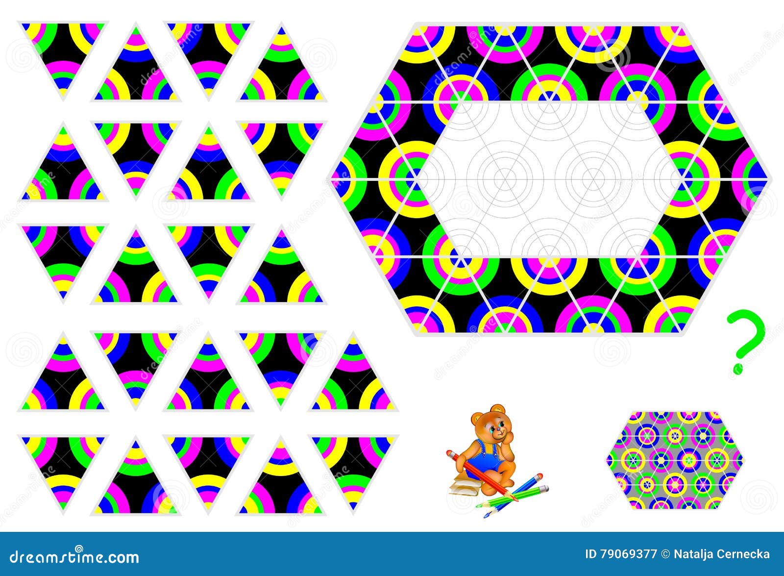 Logic Triominoes Puzzle. Need To Find Remaining Triangles and Paint ...