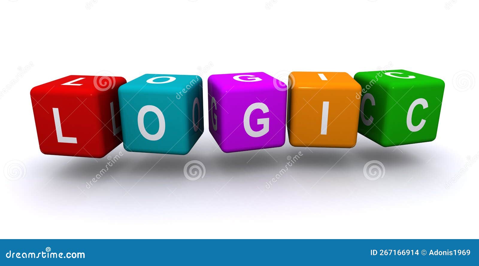 Logic word block on white stock illustration. Illustration of learn ...