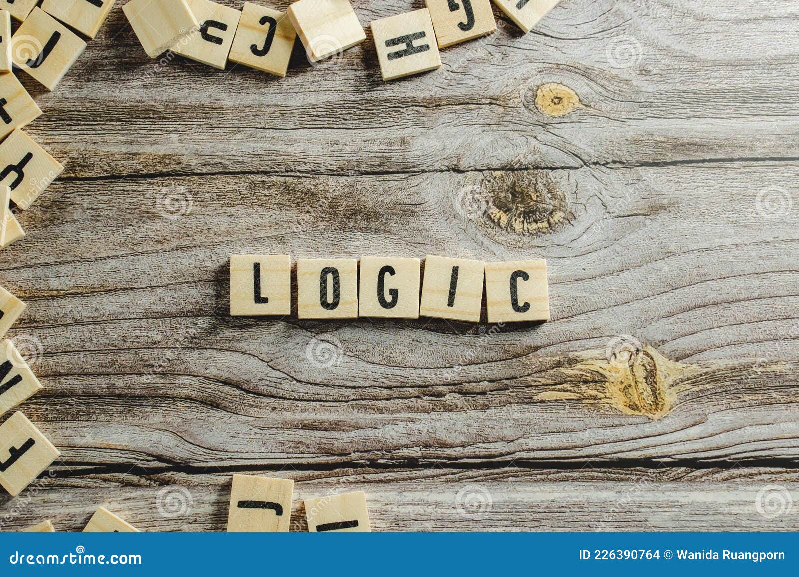 Logic Word Written On Wood Block. Logic Text On Table, Concept Royalty ...