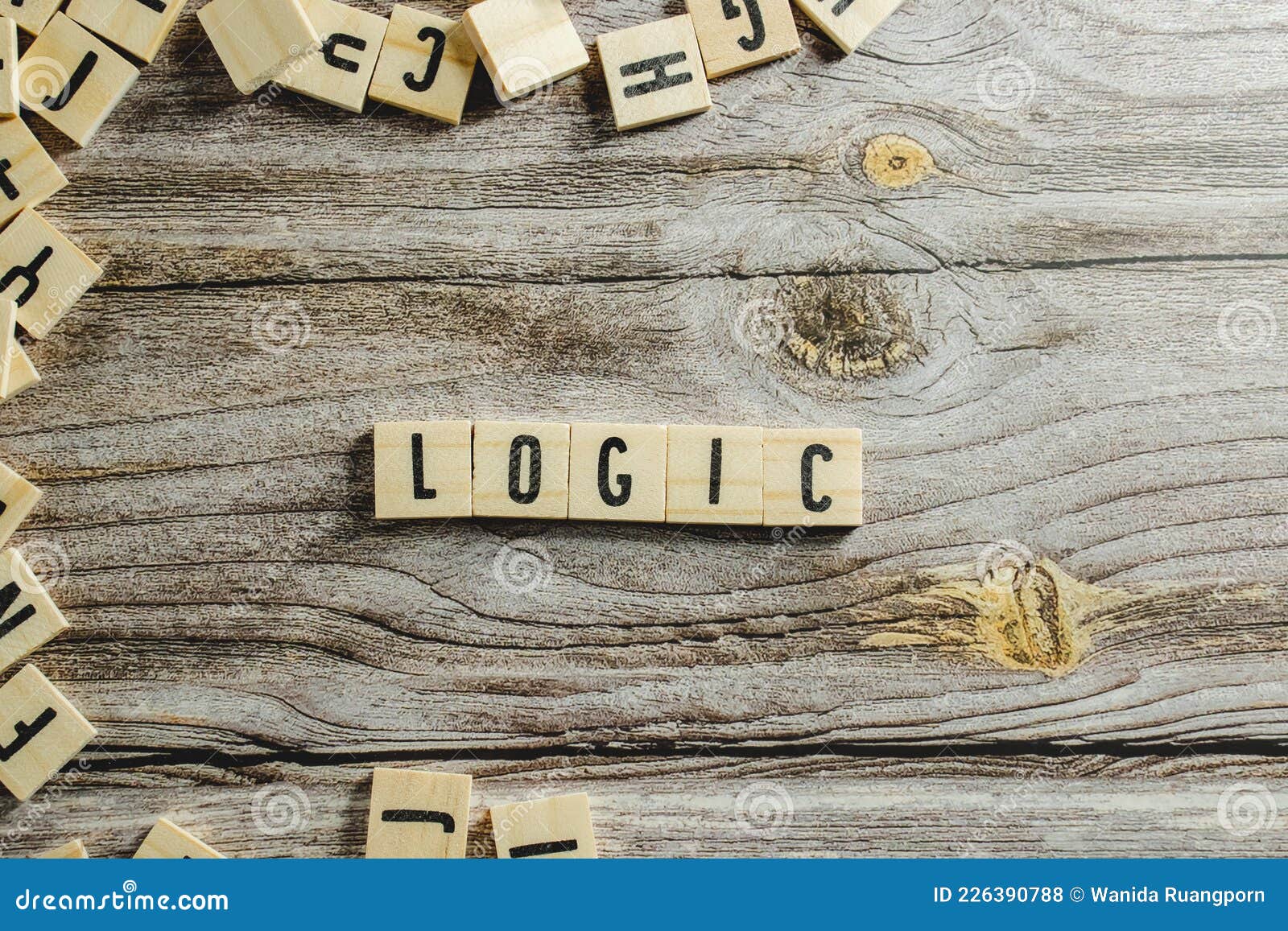Logic Word Written in Wooden Cube Stock Photo - Image of cube ...