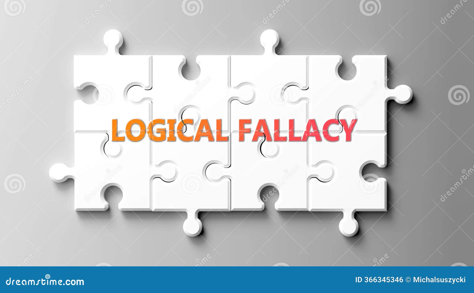 Logical Fallacy Complex Like A Puzzle - Pictured As Word Logical ...