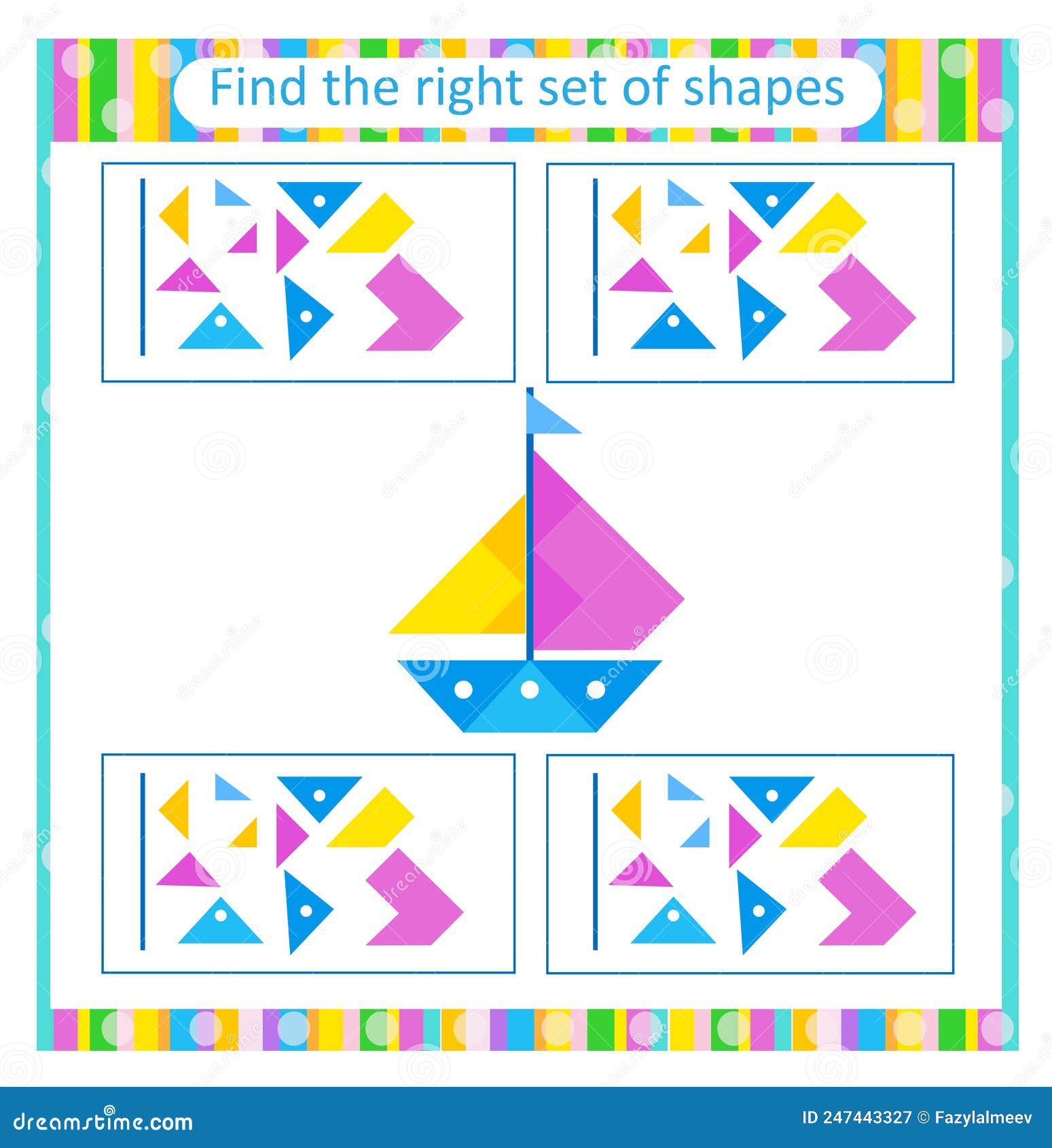 Logical Game for Children. Preschool Worksheet Activity. Visual ...