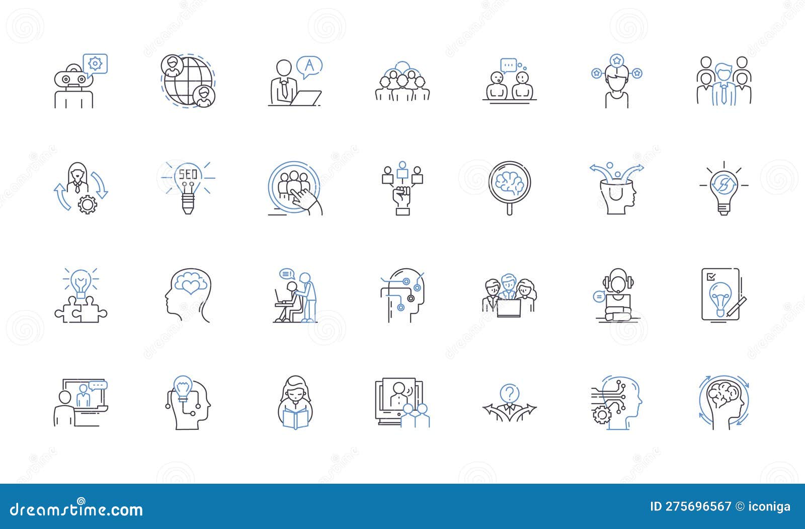 Logical Minds Line Icons Collection. Reasoning, Analytical, Critical ...