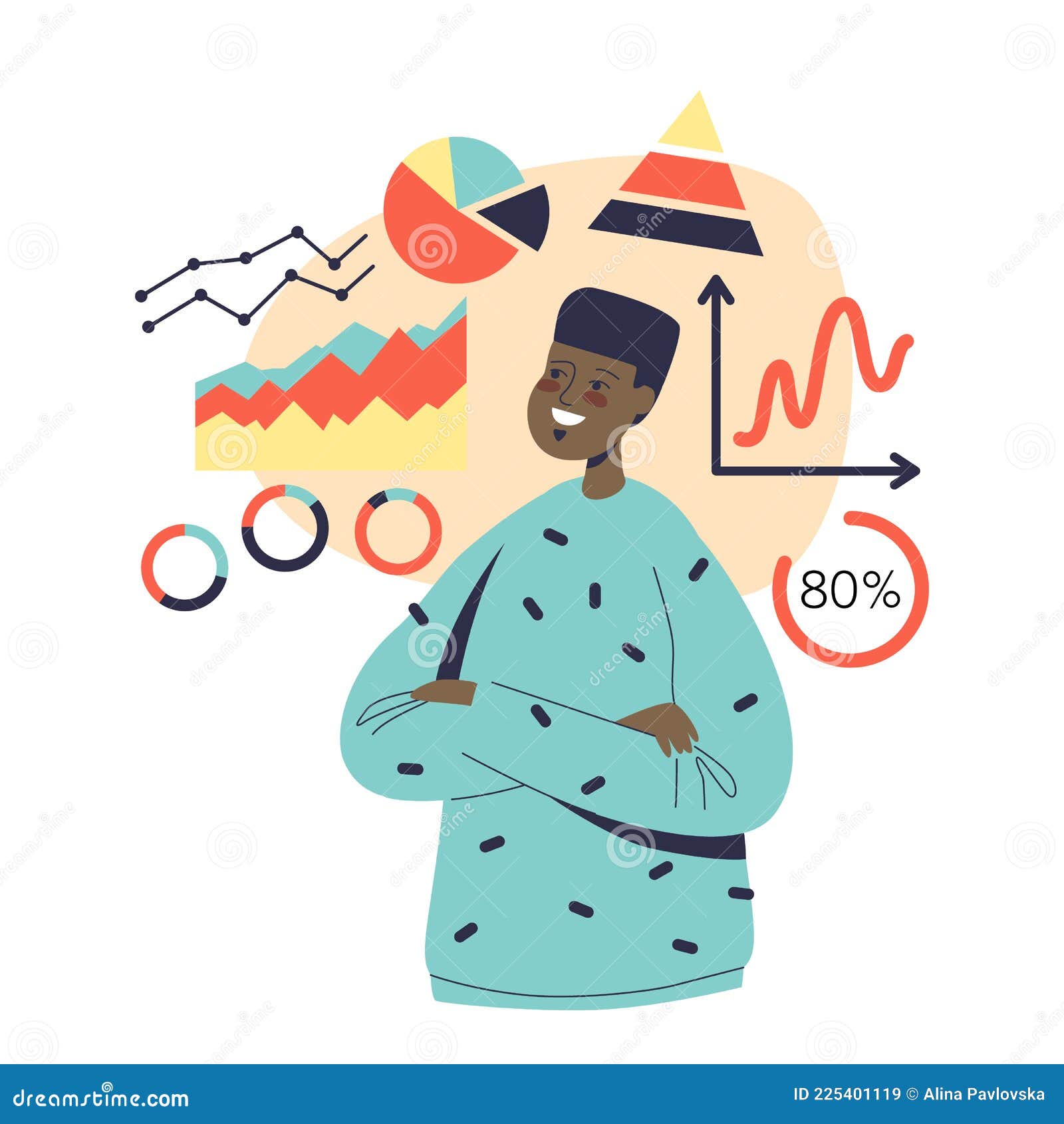 Logical Mindset: Male Cartoon Character with Logic and Structural ...