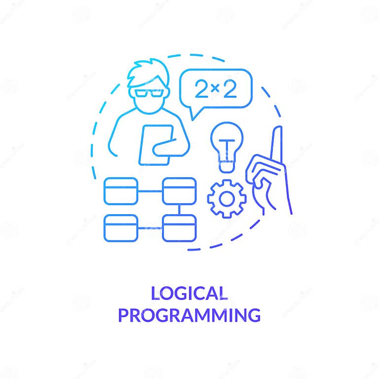 Logical Programming Blue Gradient Concept Icon Stock Vector ... Logical Programming Blue Gradient Concept Icon Stock Vector ...